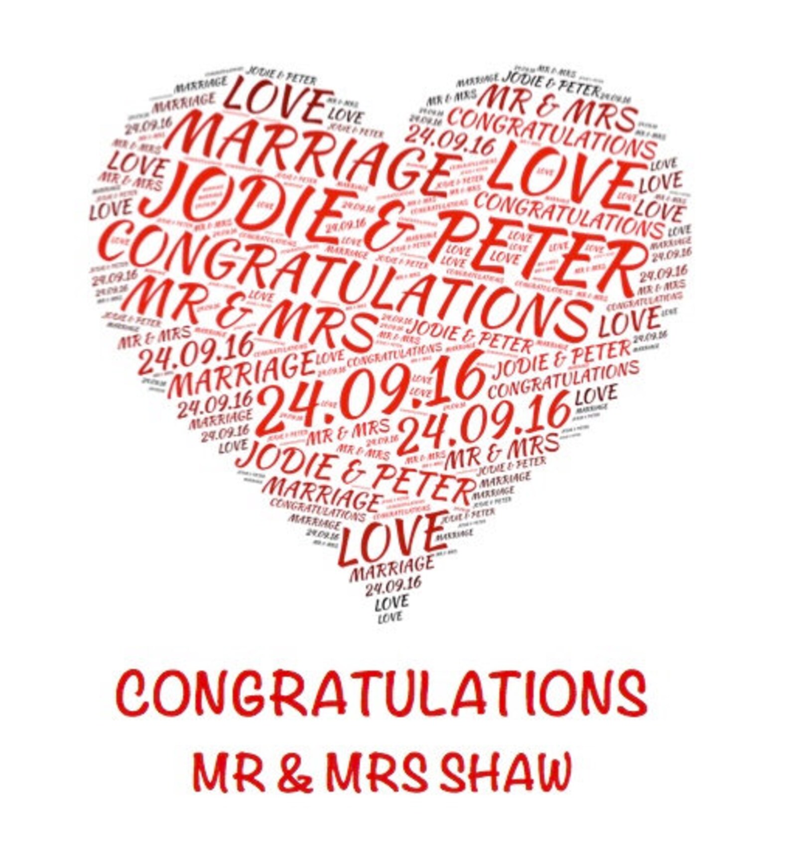 Personalised Love Heart Wedding Card Wedding Card Love Heart - Etsy