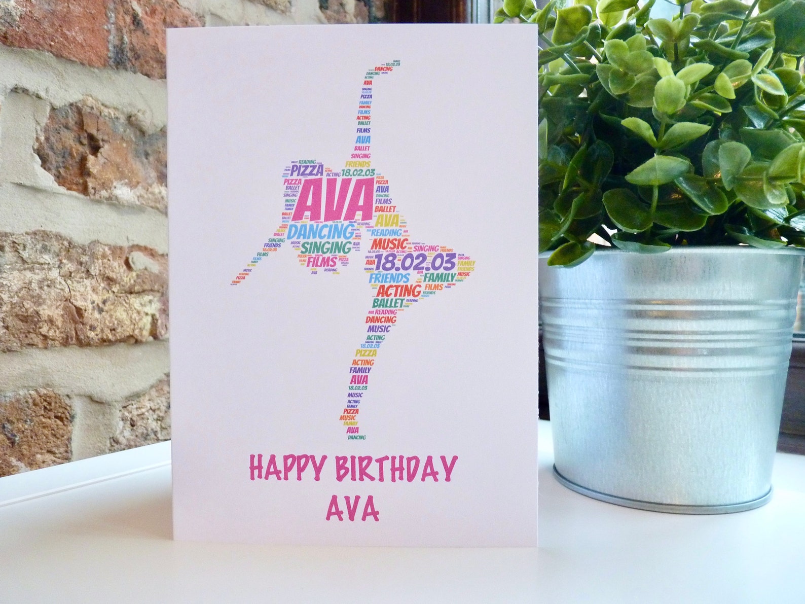 Personalised Dancer Birthday Card , Personalised Dancer Card, Dancer ...