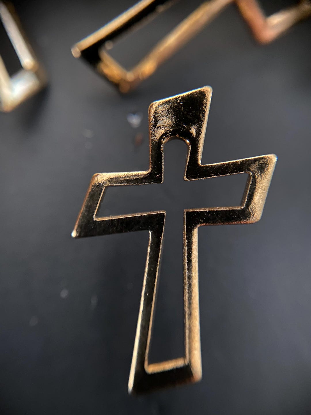 12 Cross Pins Gold Finish - Etsy