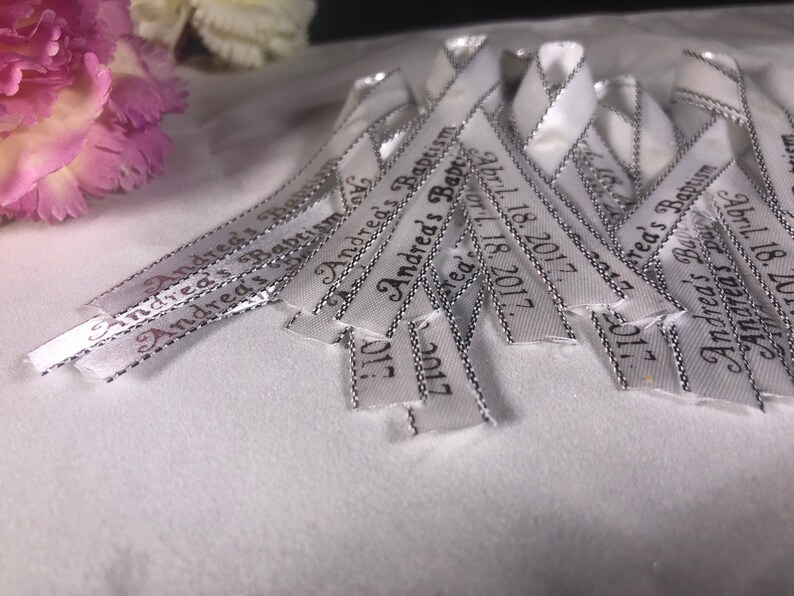 25 50 75 100 200.personalized White Ribbon Silver and - Etsy