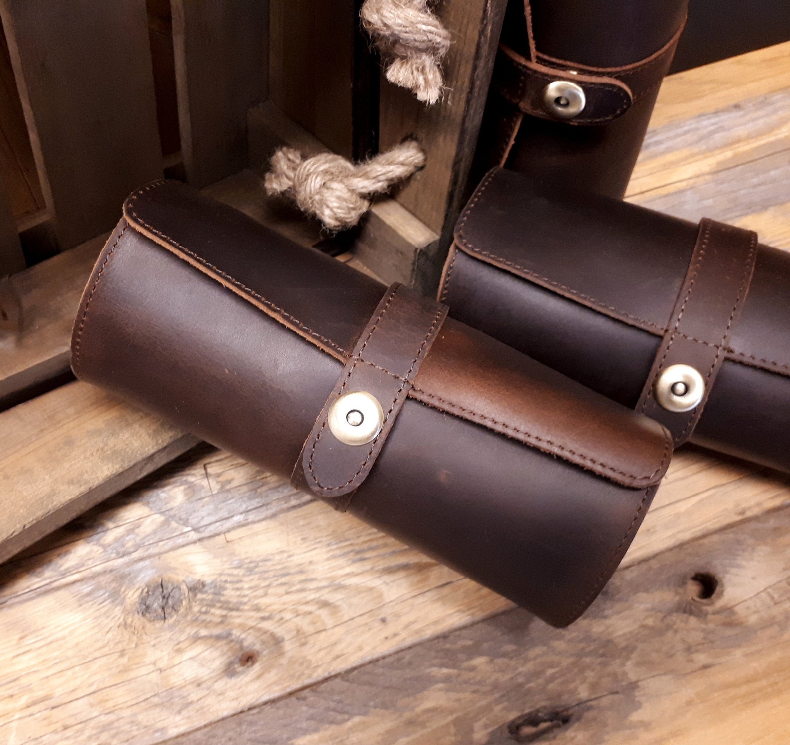 Personalized Watch Roll Leather Roll Leather Watch Case - Etsy