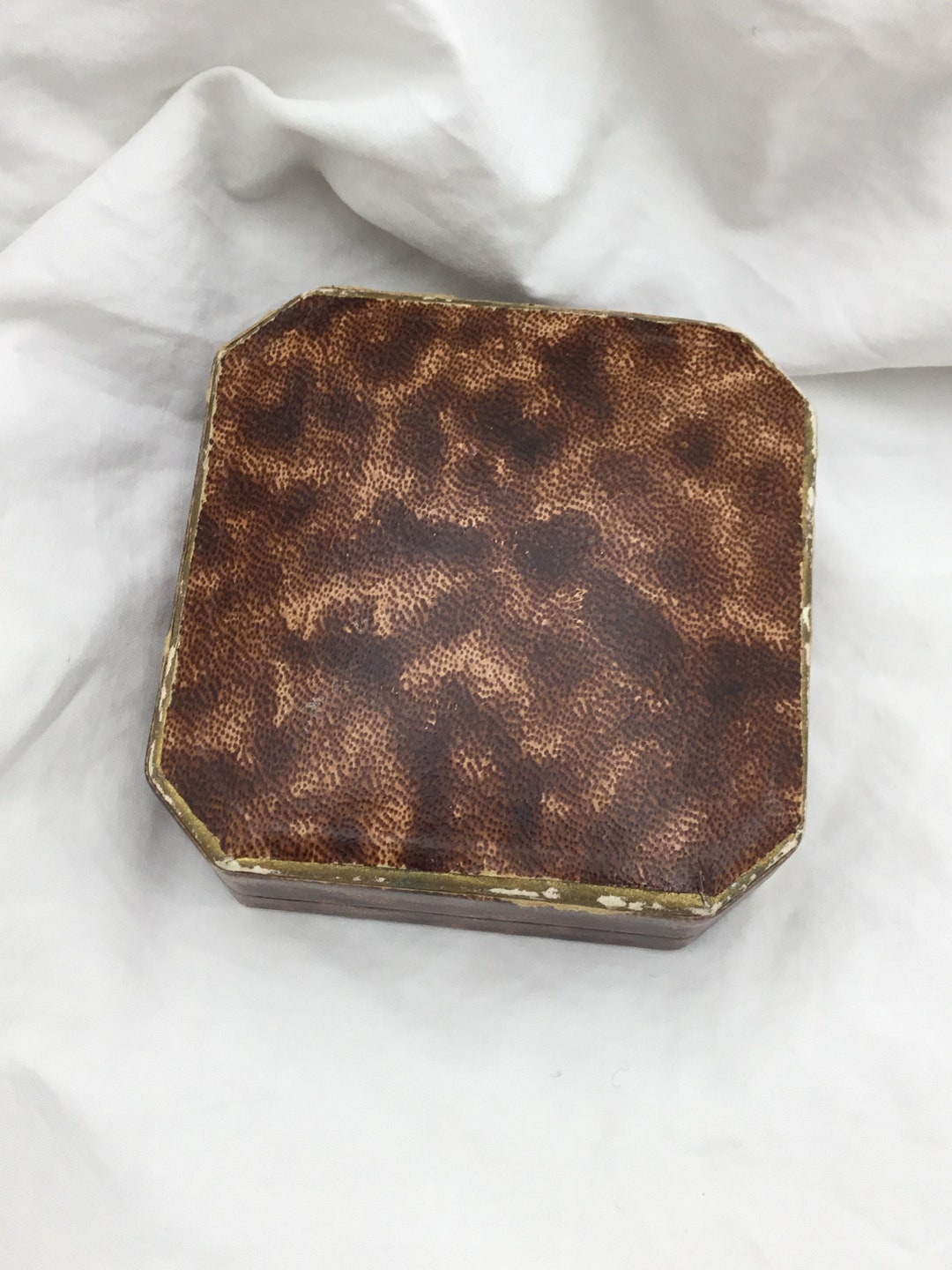 Antique Square Flat Corners Pendant or Brooch or Small Item Jewellery ...