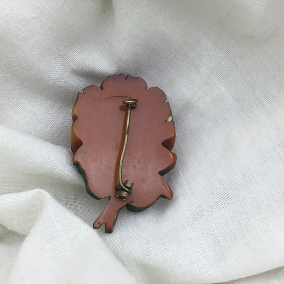 Antique Art Deco Bakelite orange brown amber colour 3… - Gem