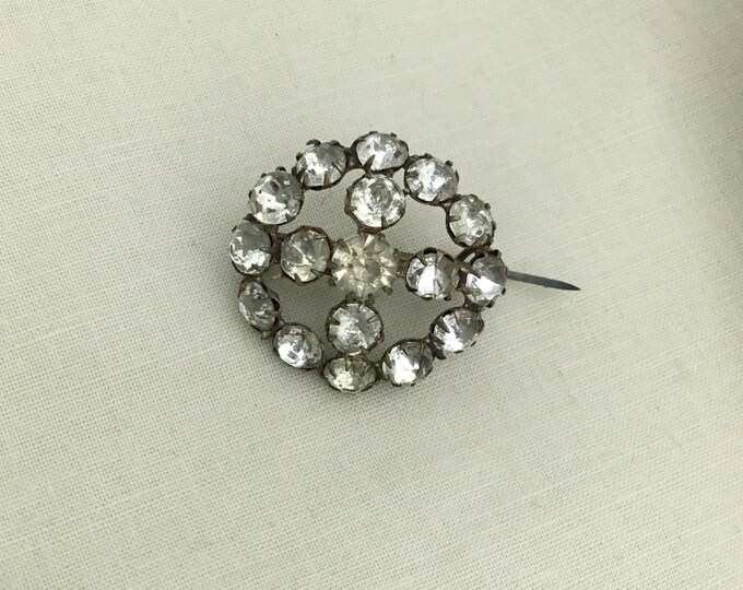 Antique Late Victorian to Edwardian White Glass Paste Stones and Silver ...