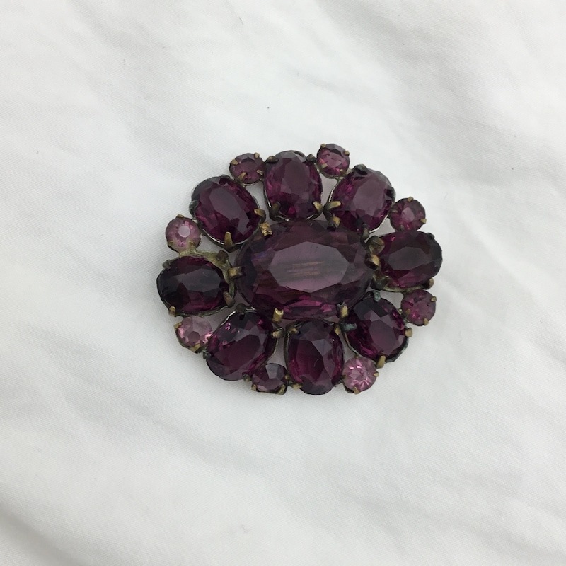 Purple Stone Brooch - Etsy