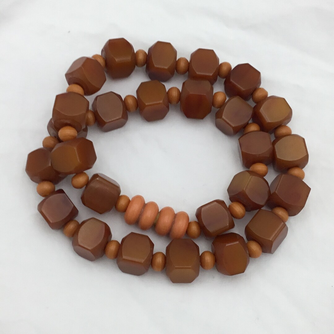 Vintage Art Deco 1920s Bakelite Early Plastic Butterscotch Yellow Brown ...