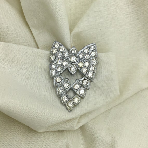 Vintage 1920s to 1930s Art Deco white rhinestones med… - Gem