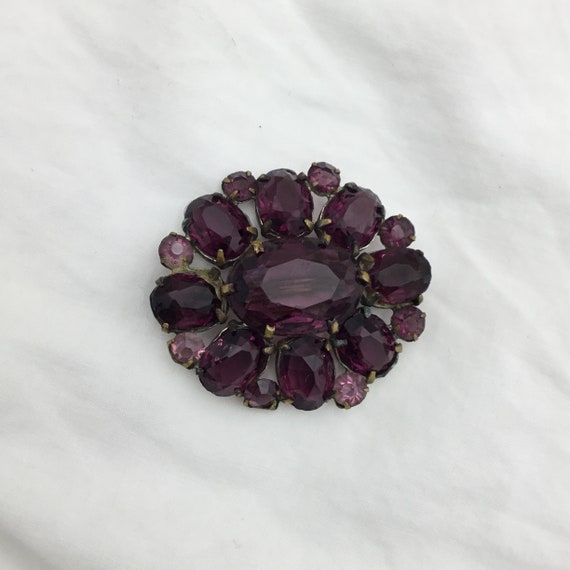 Antique 1910s purple amethyst paste glass stones cost… - Gem