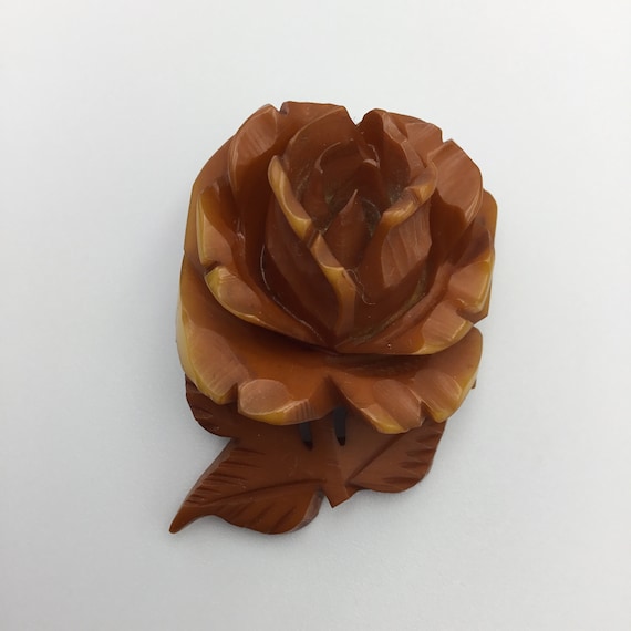 Antique large Art Deco dark butterscotch amber colour… - Gem