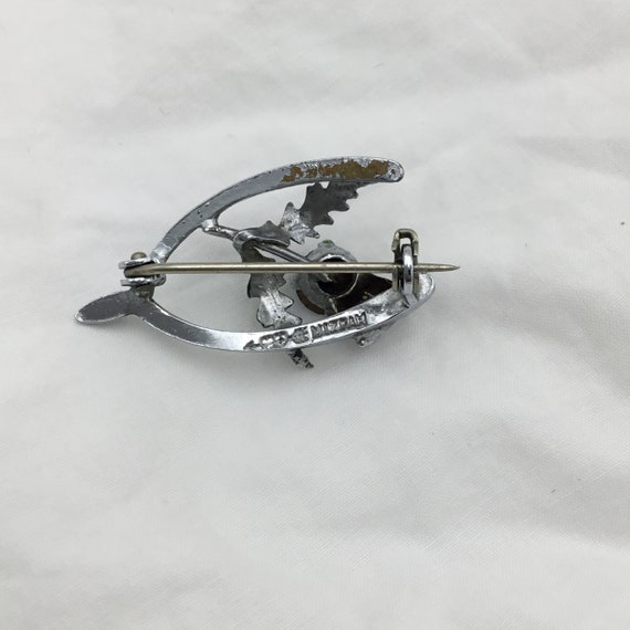 Vintage Iris art glass multicolour stone set Scottish… - Gem