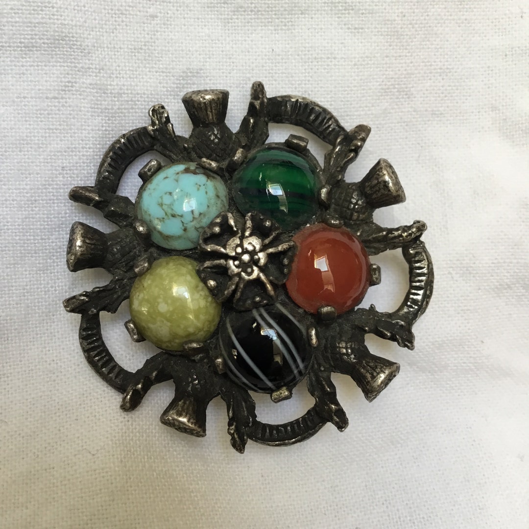 Vintage 1950s - 1960s Scottish Celtic Miracle Signed Brooch Thistle ...