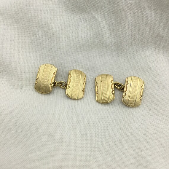 Vintage 1940s to 1950s gold tone rounded rectangular … - Gem