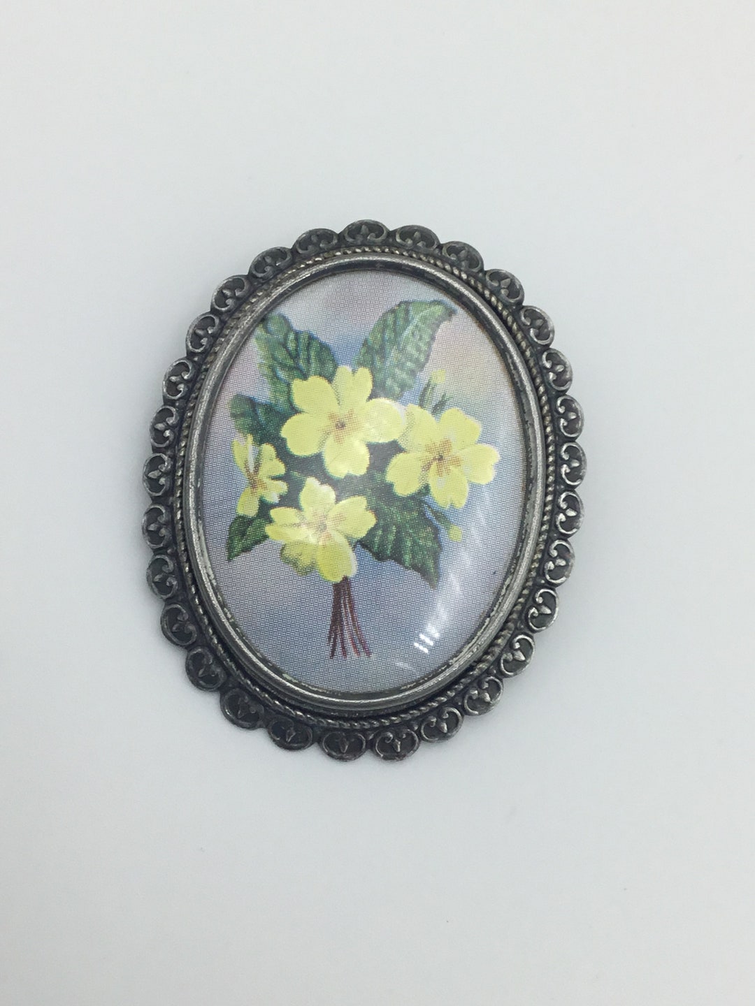 Vintage Signed Exquisite Mid Century Yellow Primroses Flower Bouquet ...