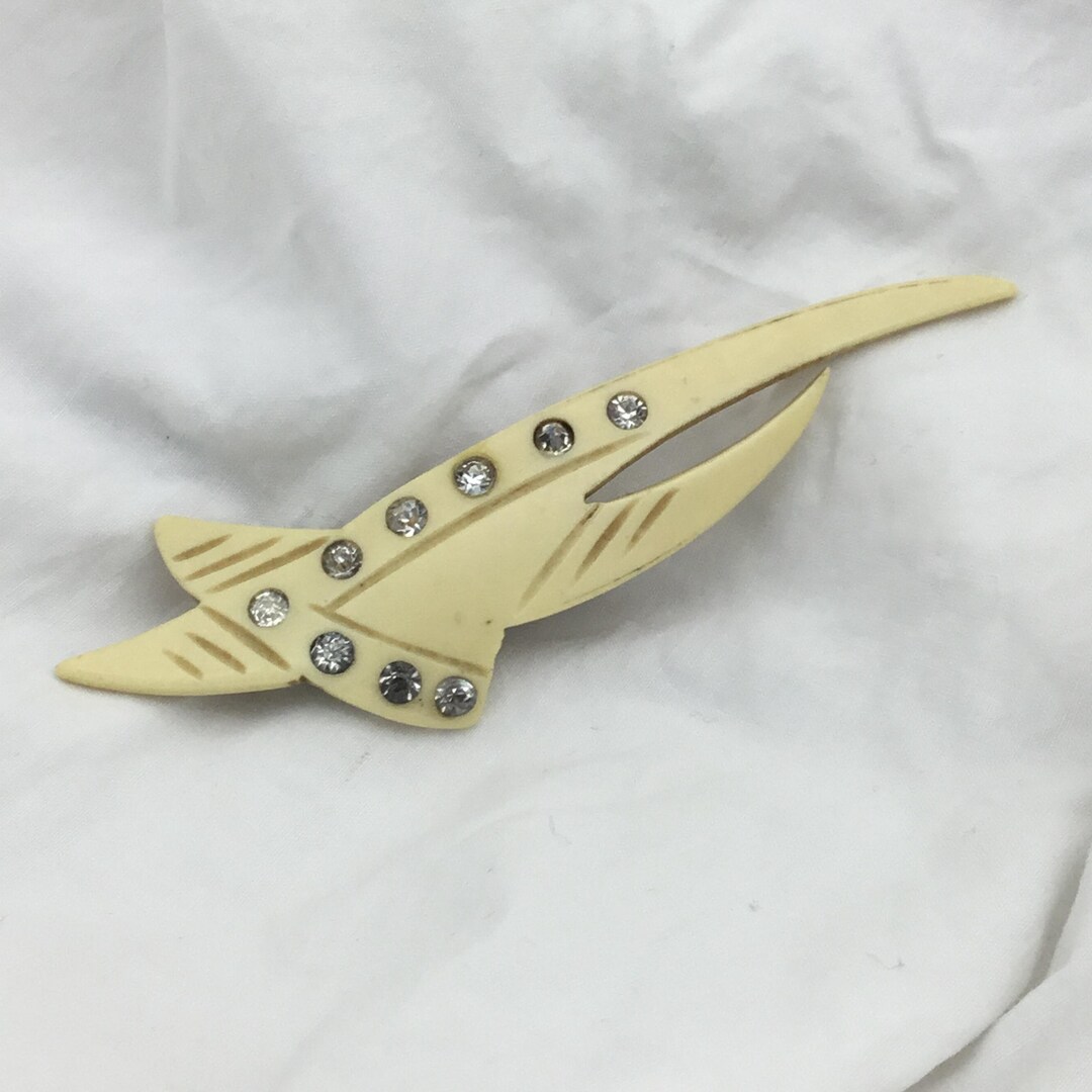 Antique Comet or Shooting Star Art Deco C1910s to 1920s Ivory Cream ...