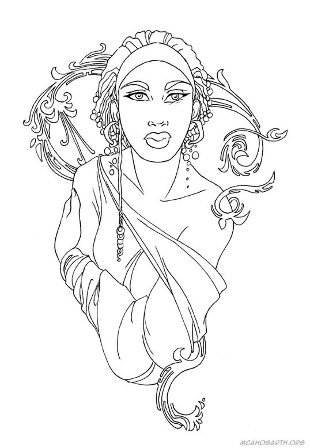 The Diverse Mage Coloring Page - Etsy