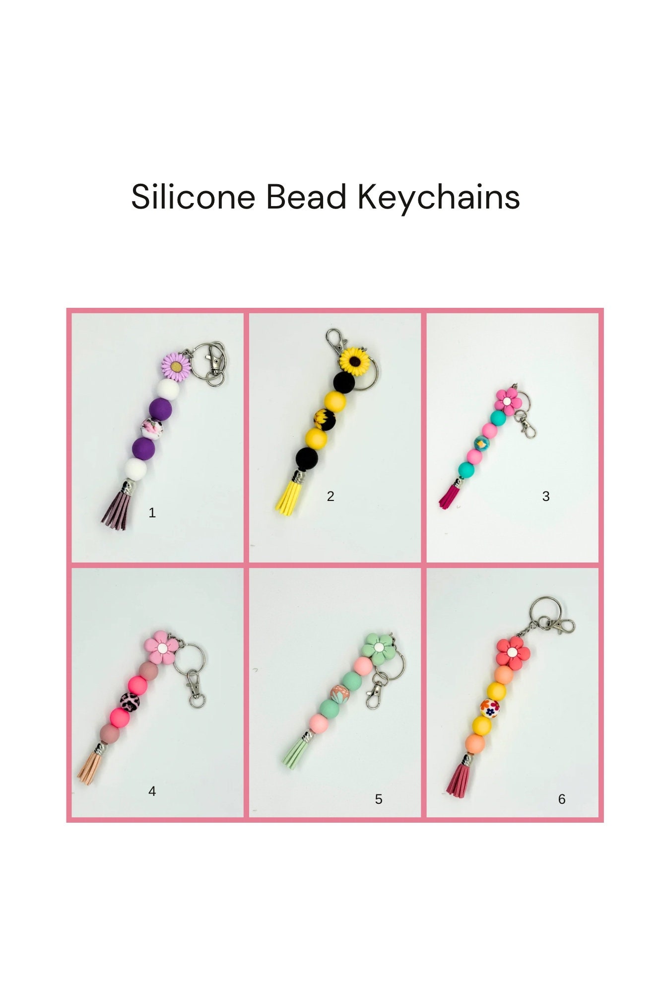 Silicone Bead Keychains - Etsy