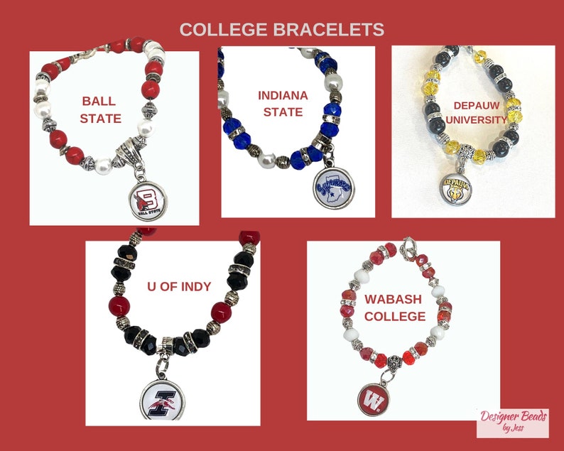 College Team Bracelets - Etsy