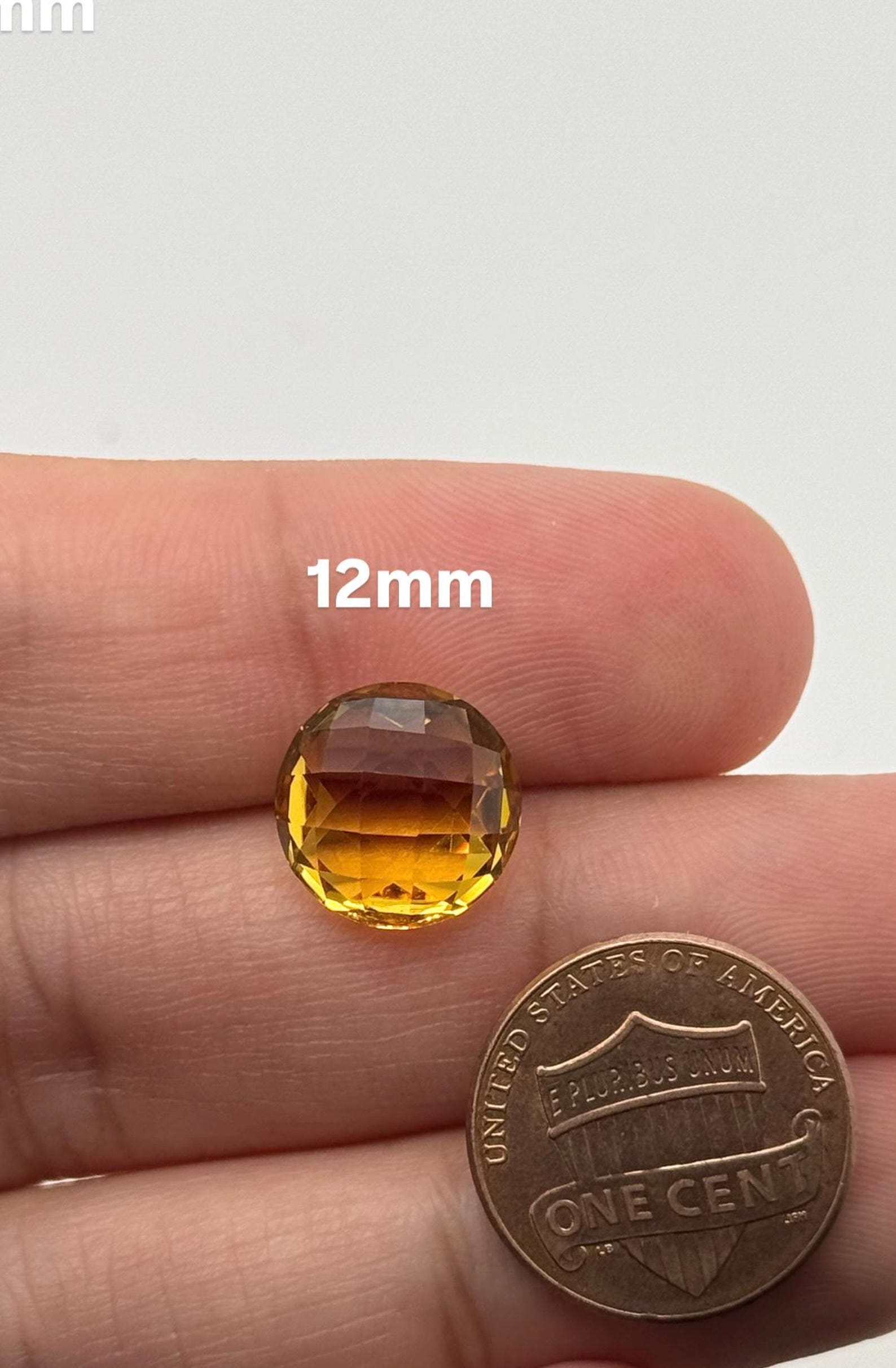Natural Citrine Round Double Checkered Cut AAA Quality Available in 4mm ...