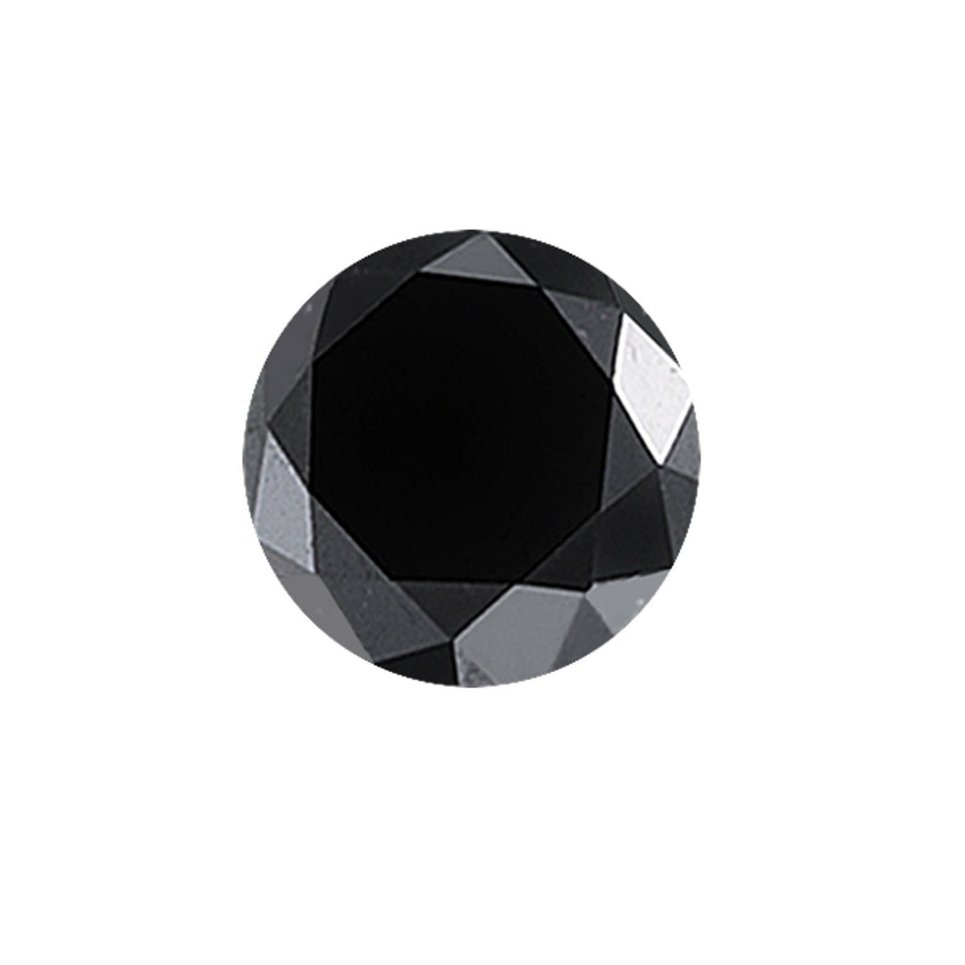 Loose Black Diamond Round Shape AAA Quality Available in Single or Pair ...