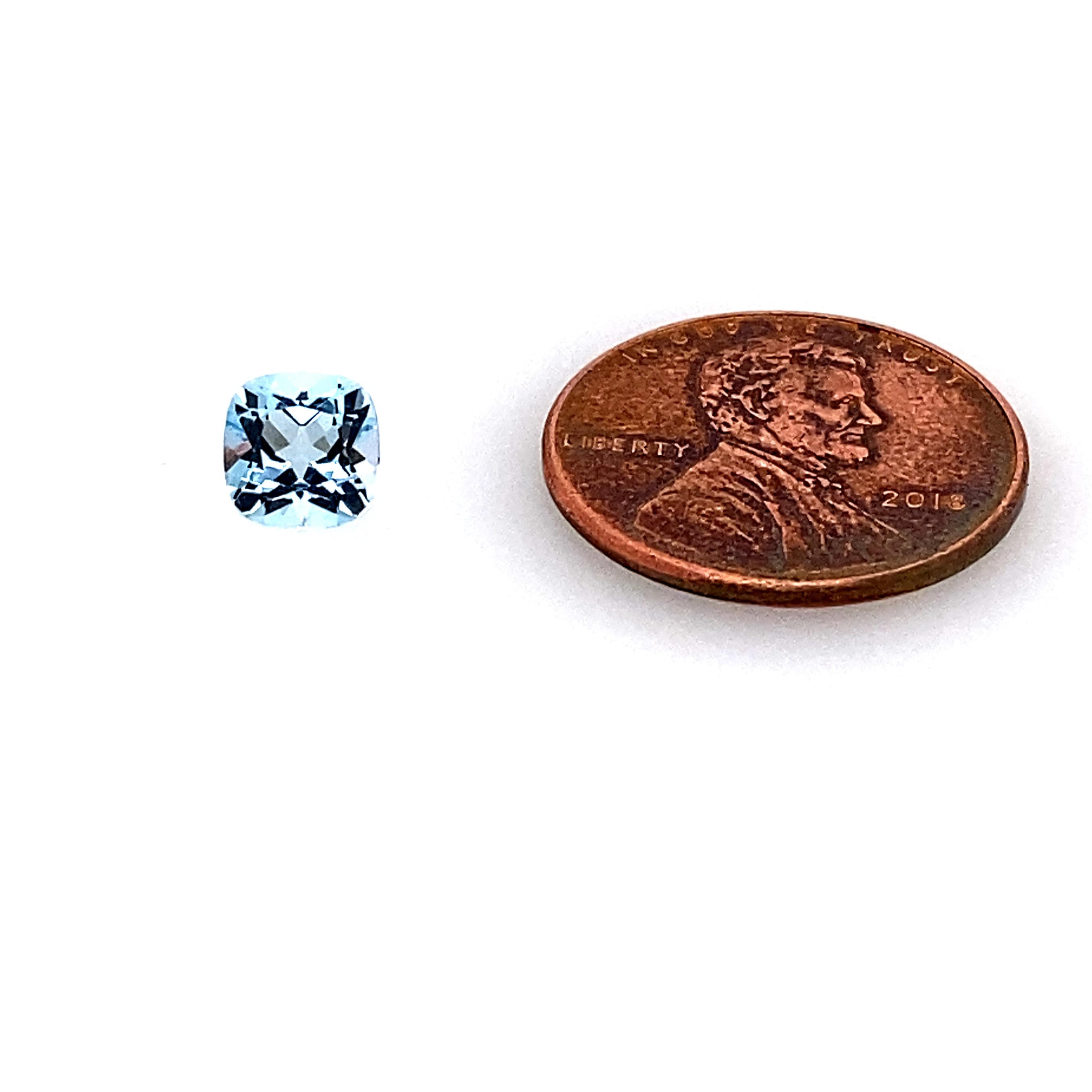 Natural Sky Blue Topaz Cushion Cut AAA Quality Loose Gemstone Available ...