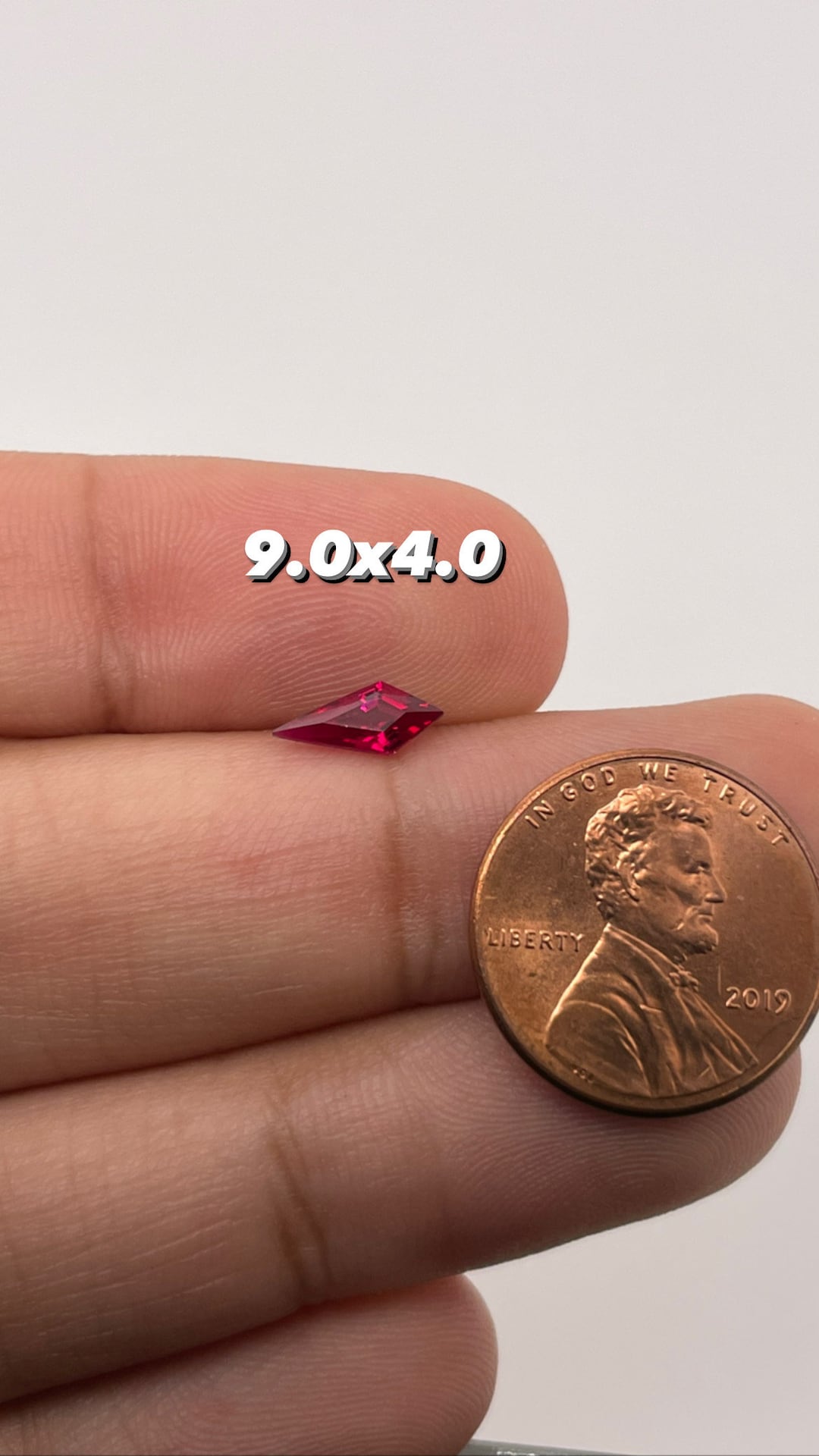 Lab Created Ruby Kite Shape Step Cut AAA Quality Available in 5x2.25mm ...