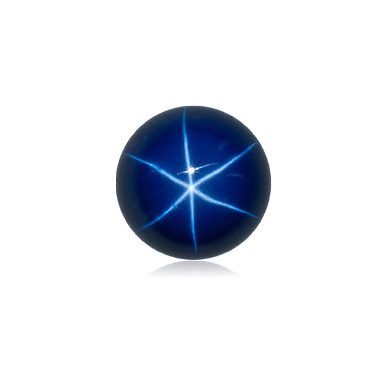Lab Created Synthetic Blue Star Sapphire Round Cabochon Loose Stones ...