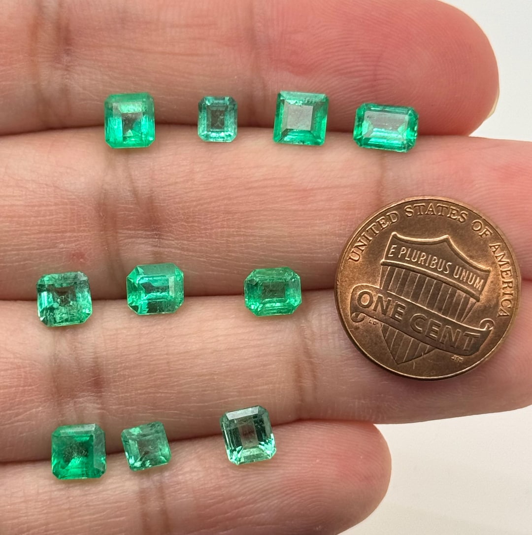 Natural Colombian Emerald: Square Cut Loose Gemstone, May Birthstone - Etsy