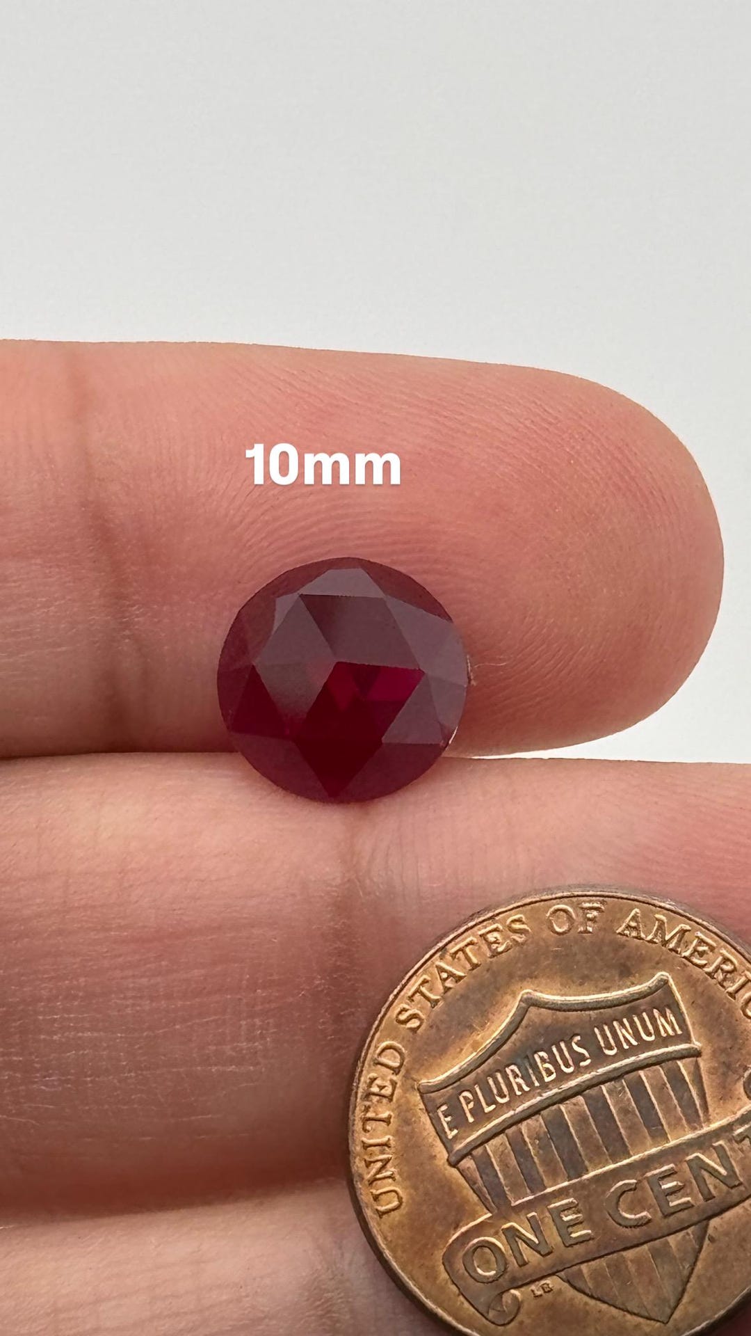 Loose Synthetic Ruby Round Rose Cut - AAA Quality Flat Back stones ...