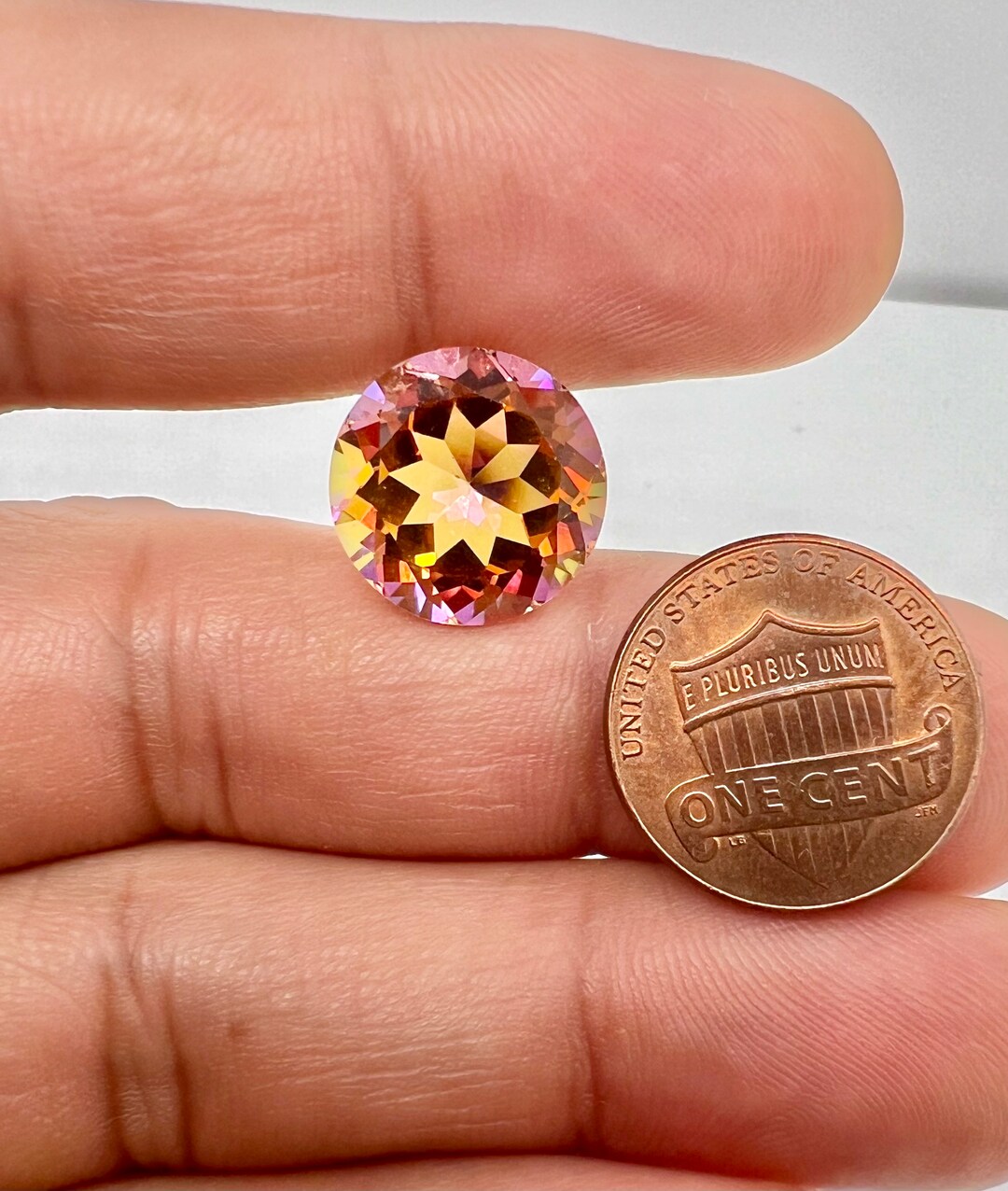 Natural Sunrise Mystic Topaz Round Shape AAA Quality Faceted Gemstone ...