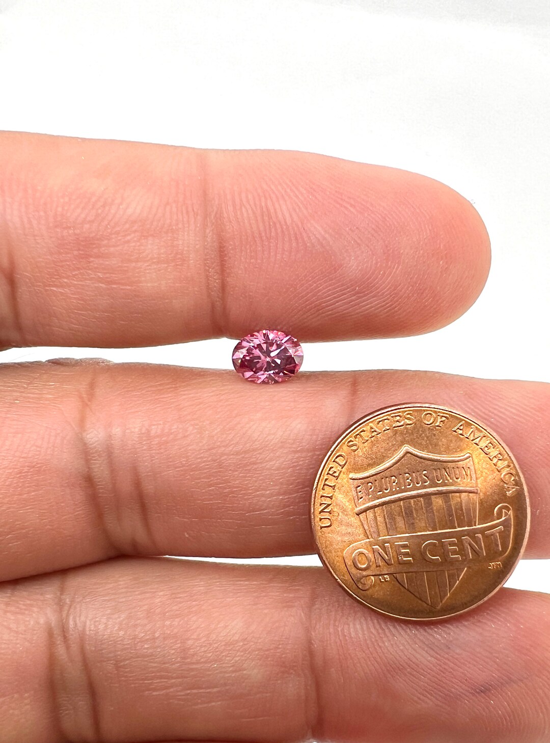 Lab Grown Pink Moissanite Oval Cut Eye Clean Quality DEF Color ...