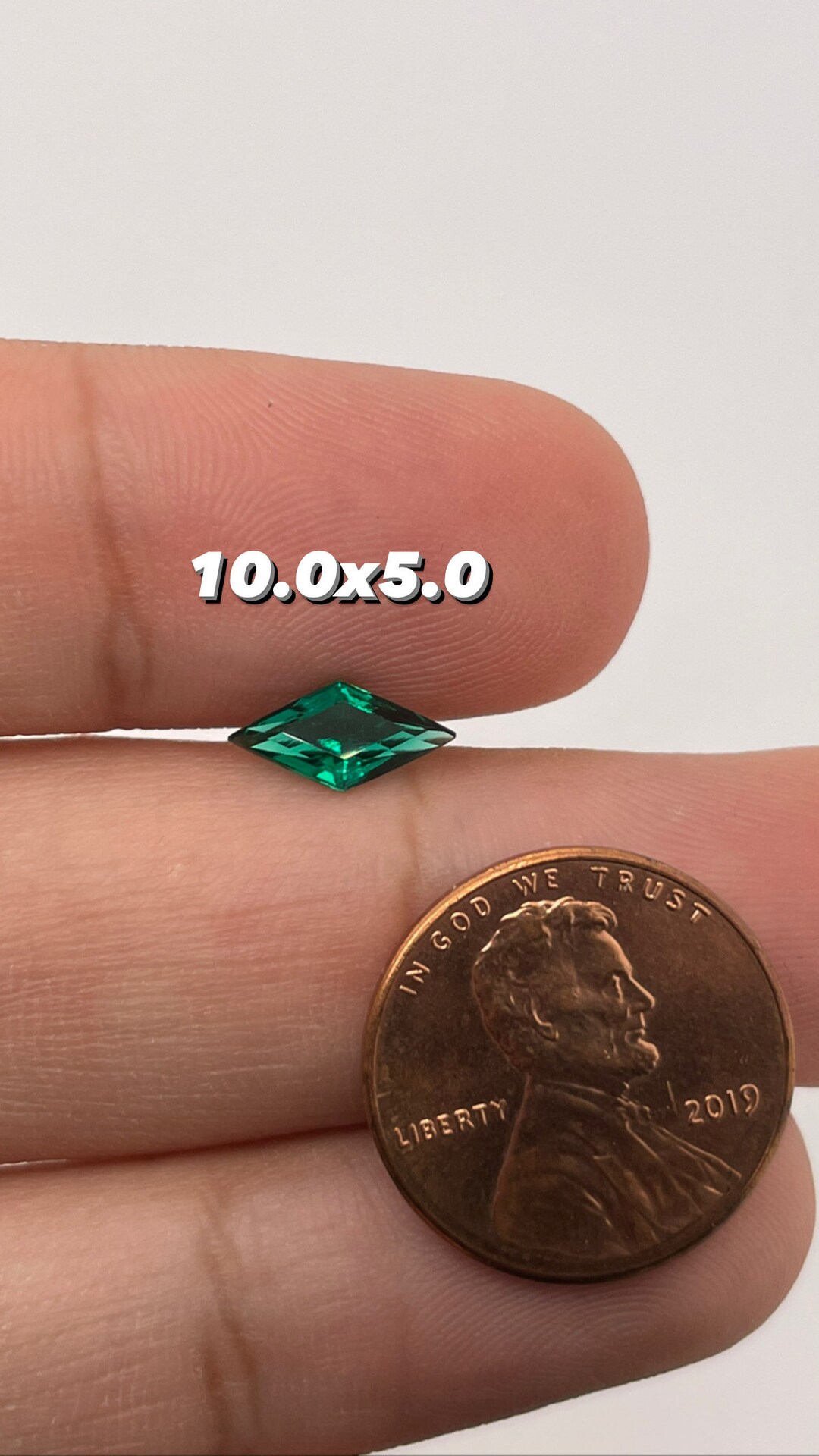 Lab Created Emerald Lozenge Shape Step Cut AAA Quality Sabrina Created ...