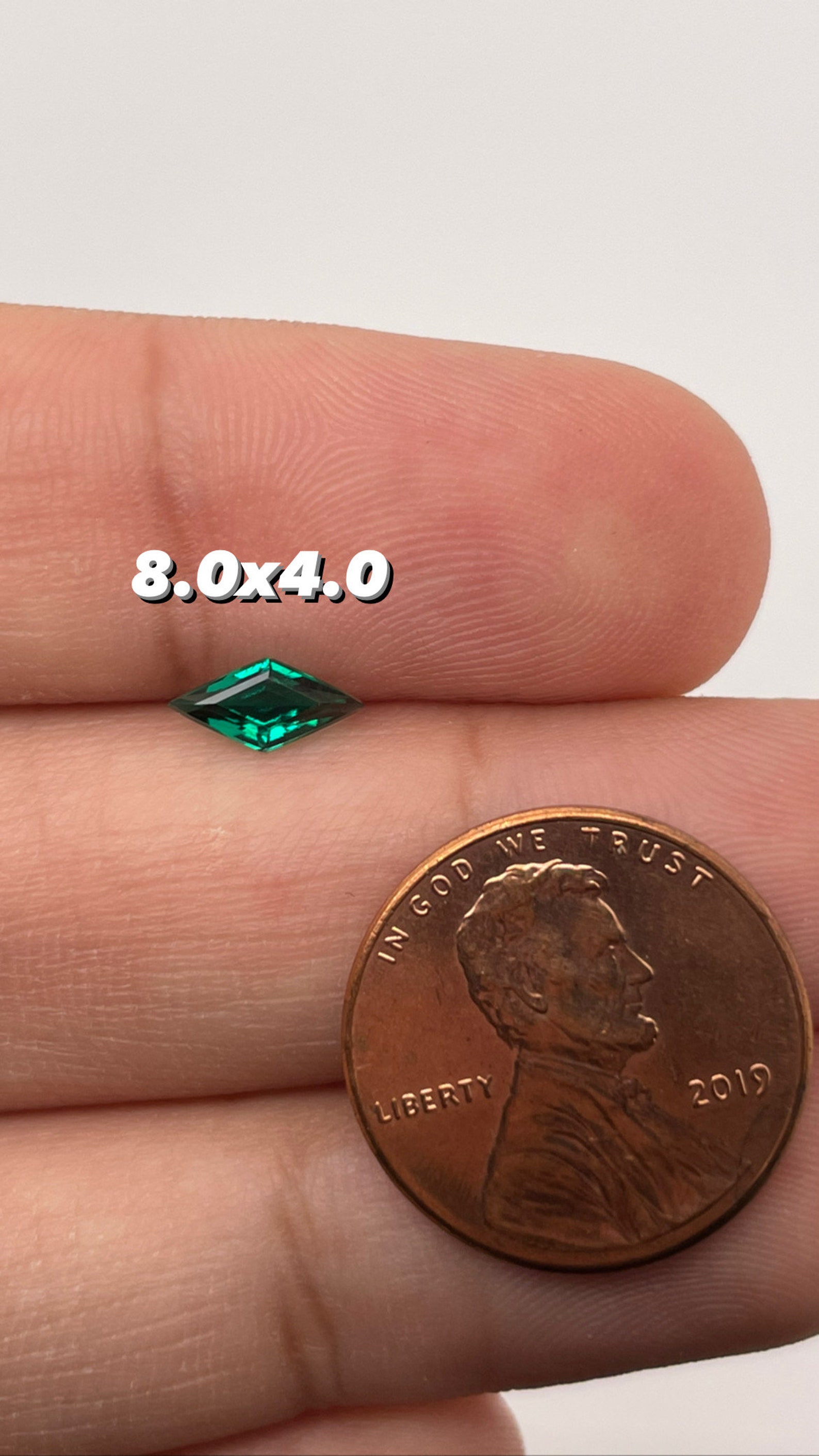 Lab Created Emerald Lozenge Shape Step Cut AAA Quality Sabrina Created ...