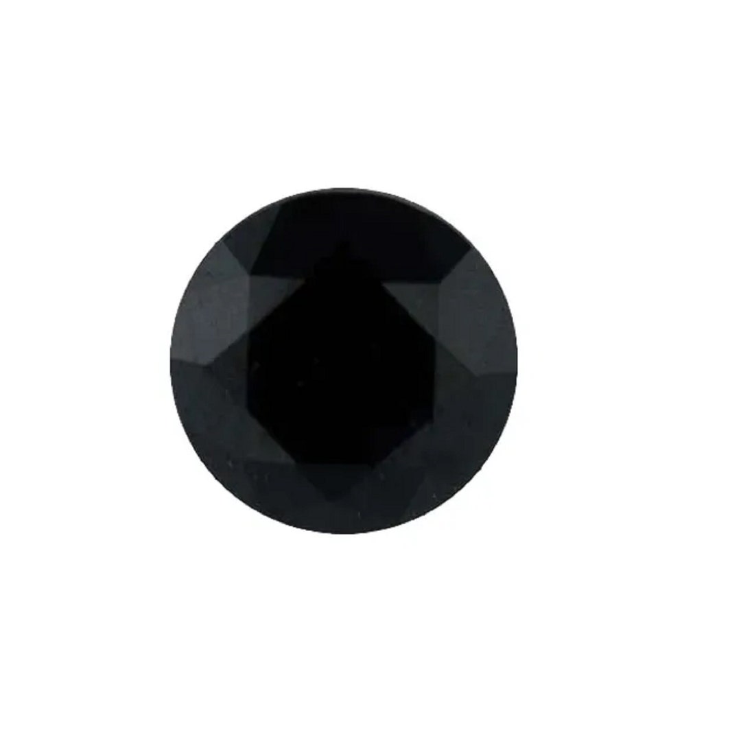 Natural Black Spinel Round Shape Faceted Machine-cut Gemstone Available ...