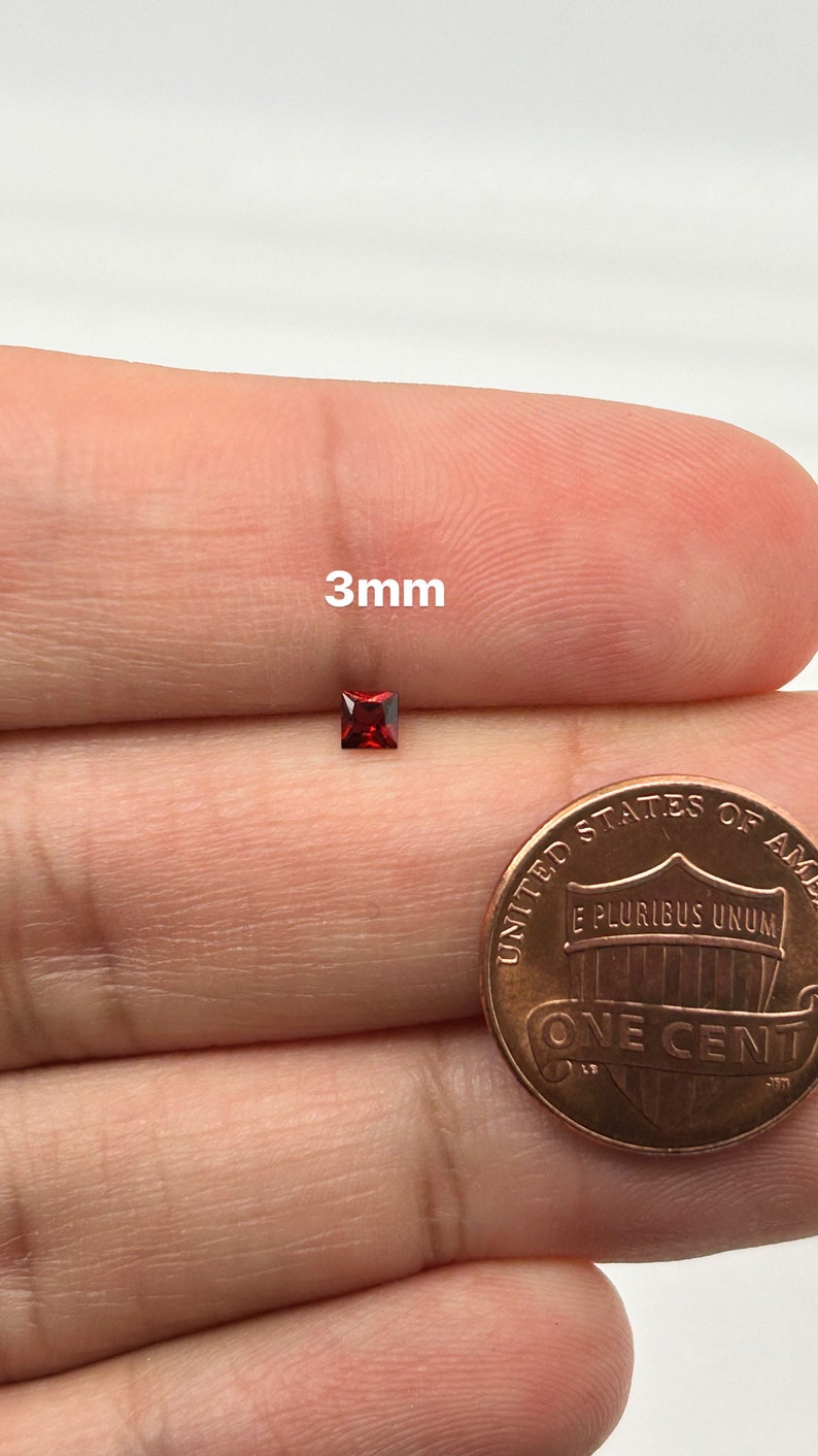 Natural Mozambique Garnet Square-princess Cut AAA Quality From 2MM-12MM ...