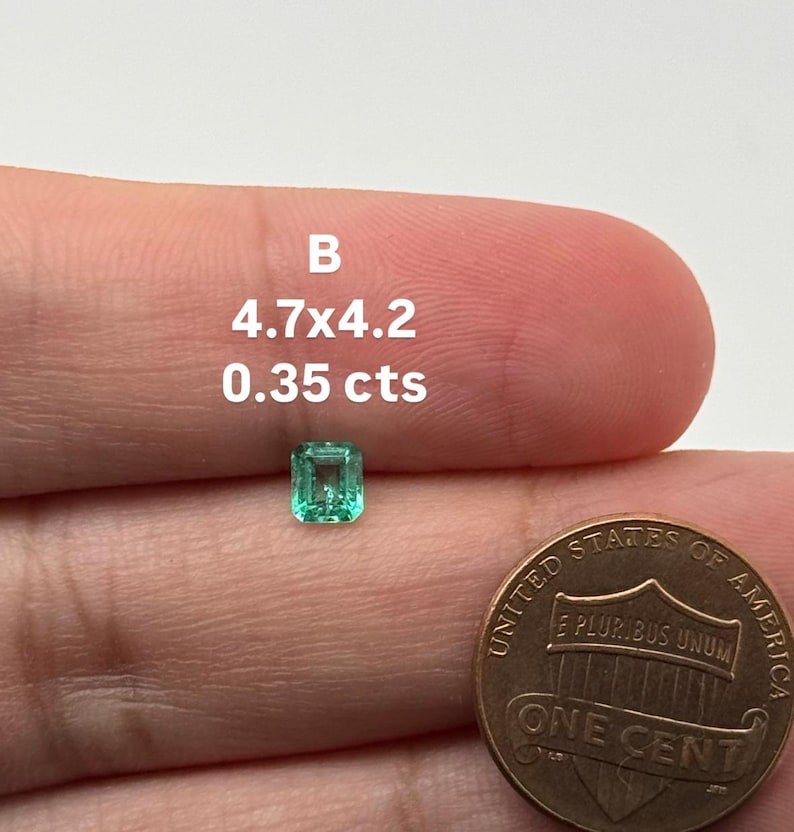 Natural Colombian Emerald: Square Cut Loose Gemstone, May Birthstone - Etsy