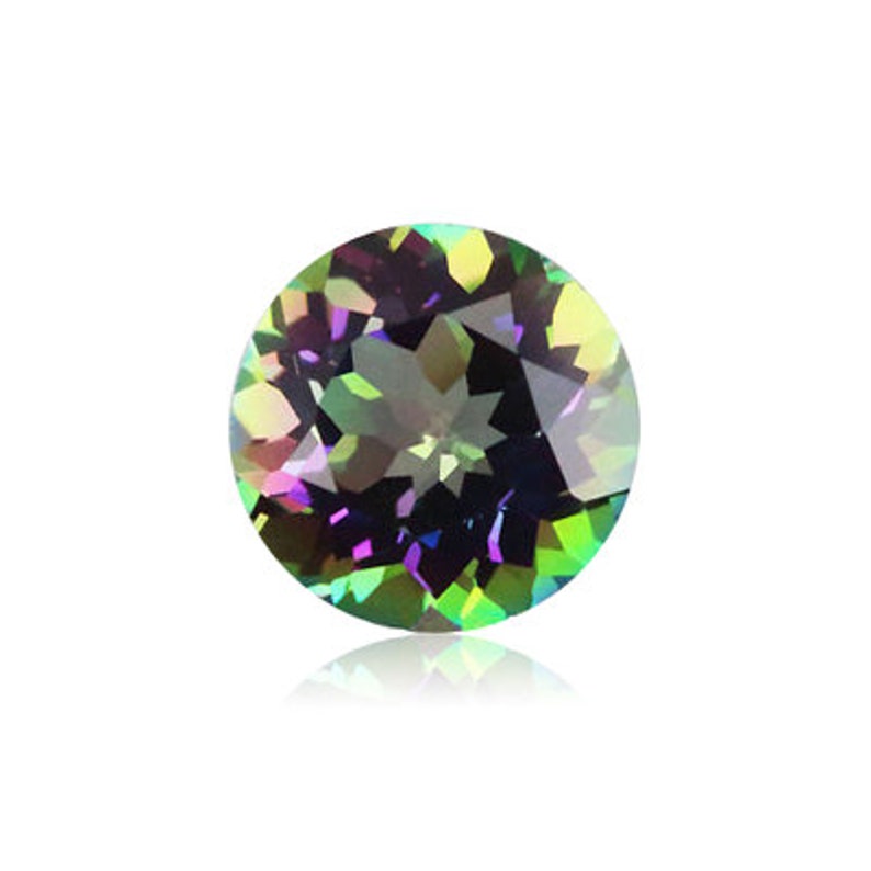 Natural Mystic Green Topaz Round AAA Quality Loose Gemstones - Etsy