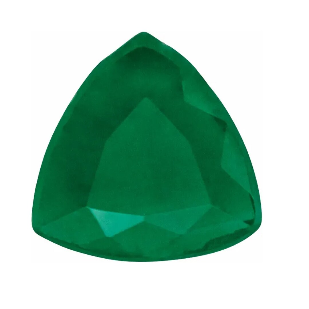 Natural Emerald Trillion Shape AA/A Quality Faceted Gemstone Available ...