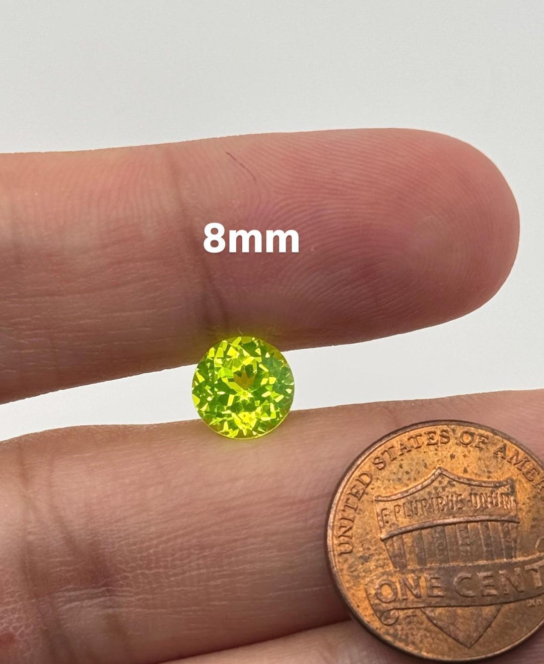Lab Created Neon Yellow Luag Yellow Round Cut Gemstone - 4mm - 8mm ...