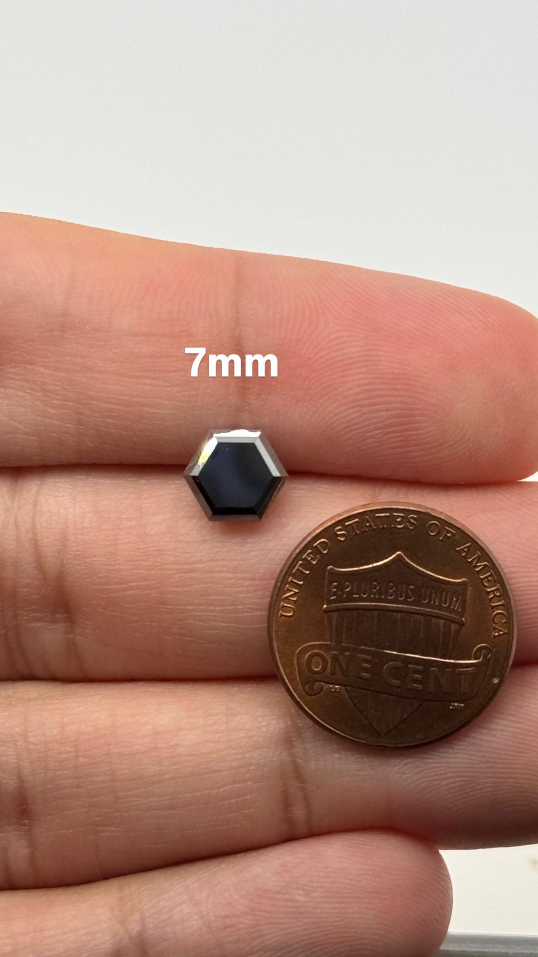 Natural Hexagon Shape Black Diamond AAA Quality Available in 5.5x5.5mm ...