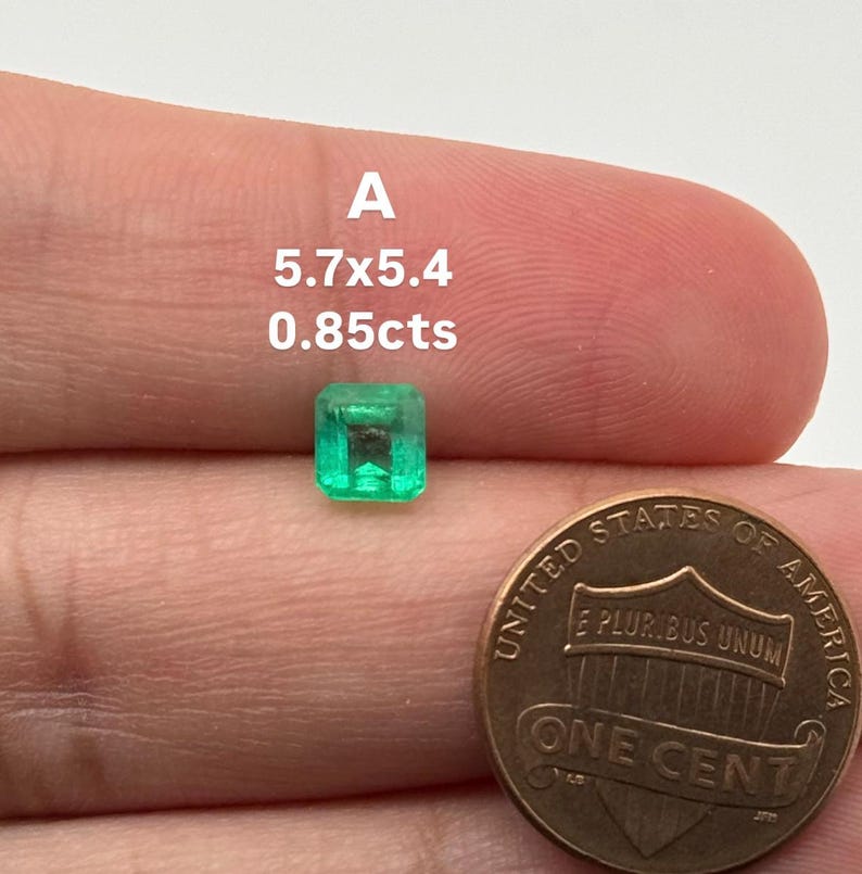 Natural Colombian Emerald: Square Cut Loose Gemstone, May Birthstone - Etsy