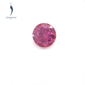 Lab Grown Pink Moissanite Round-diamond Cut Eye Clean Quality DEF Color ...