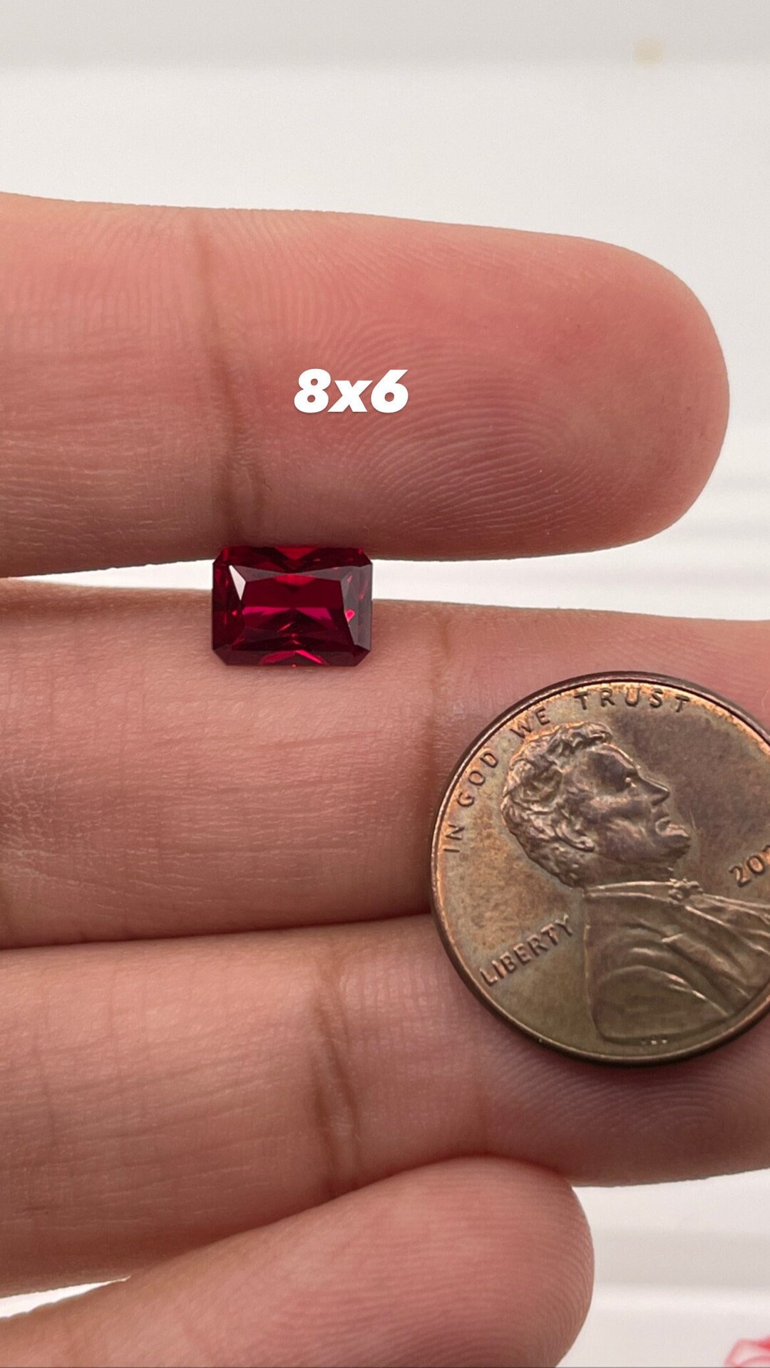 Synthetic Ruby Emerald Cut-radiant Swiss Corundum Available in 6x4mm ...