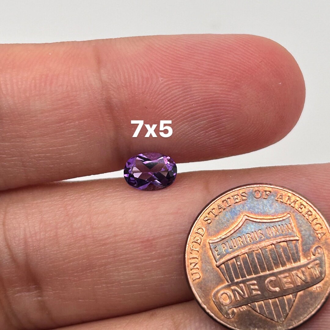 Natural Loose Oval Amethyst AA Quality Available in 7x5mm - Etsy