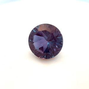 Lab Created Alexandrite Gemstone - 7MM Round Concave Shape - Synthetic ...
