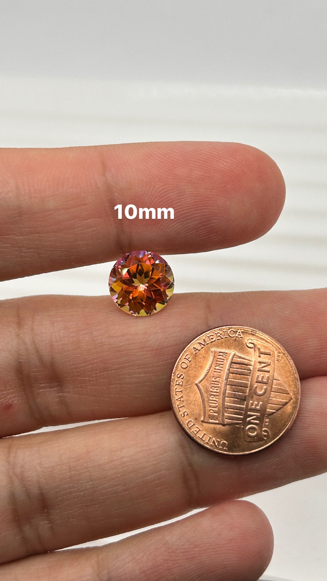 Natural Sunrise Mystic Topaz Round Shape AAA Quality Faceted Gemstone ...