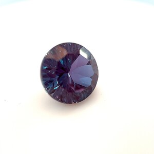 Lab Created Alexandrite Gemstone - 7MM Round Concave Shape - Synthetic ...