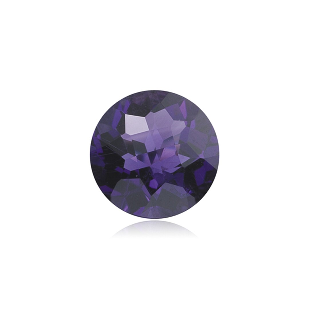 Natural Round Checkered Cut African Amethyst AAA Loose Gemstone ...