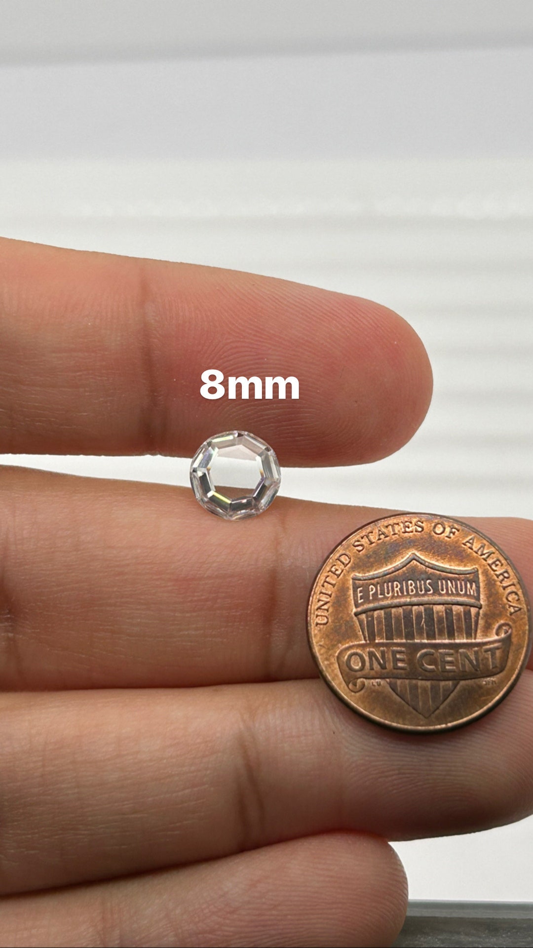 White Portrait Cut Moissanite 7mm-10mm Round | AAA Quality Loose Gemstone - Etsy