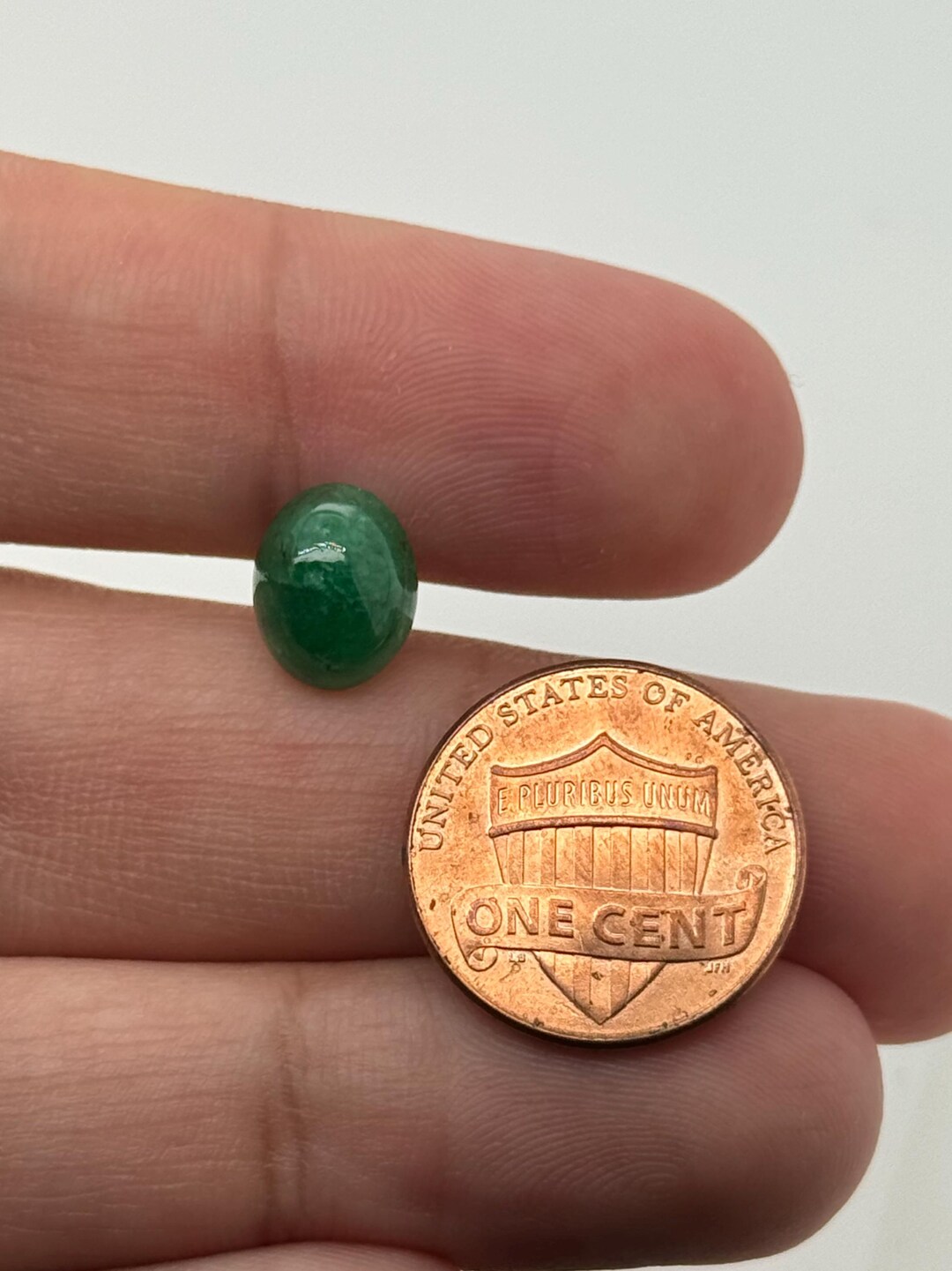 Emerald Cabochon: 10x8mm Oval Green Gemstone, May Birthstone - Etsy
