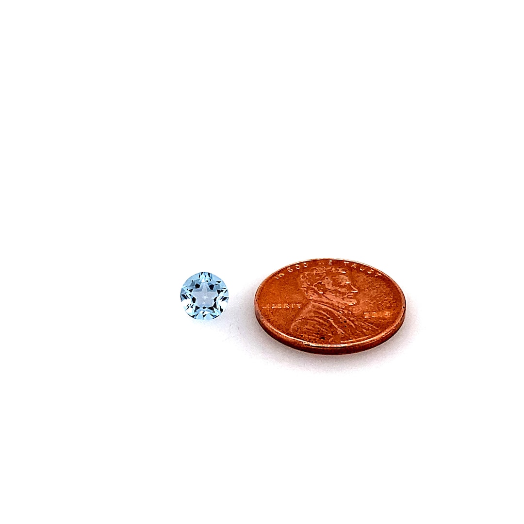 Natural Sky Blue Topaz Round Texas Star Cut AAA Quality Loose Gemstone ...